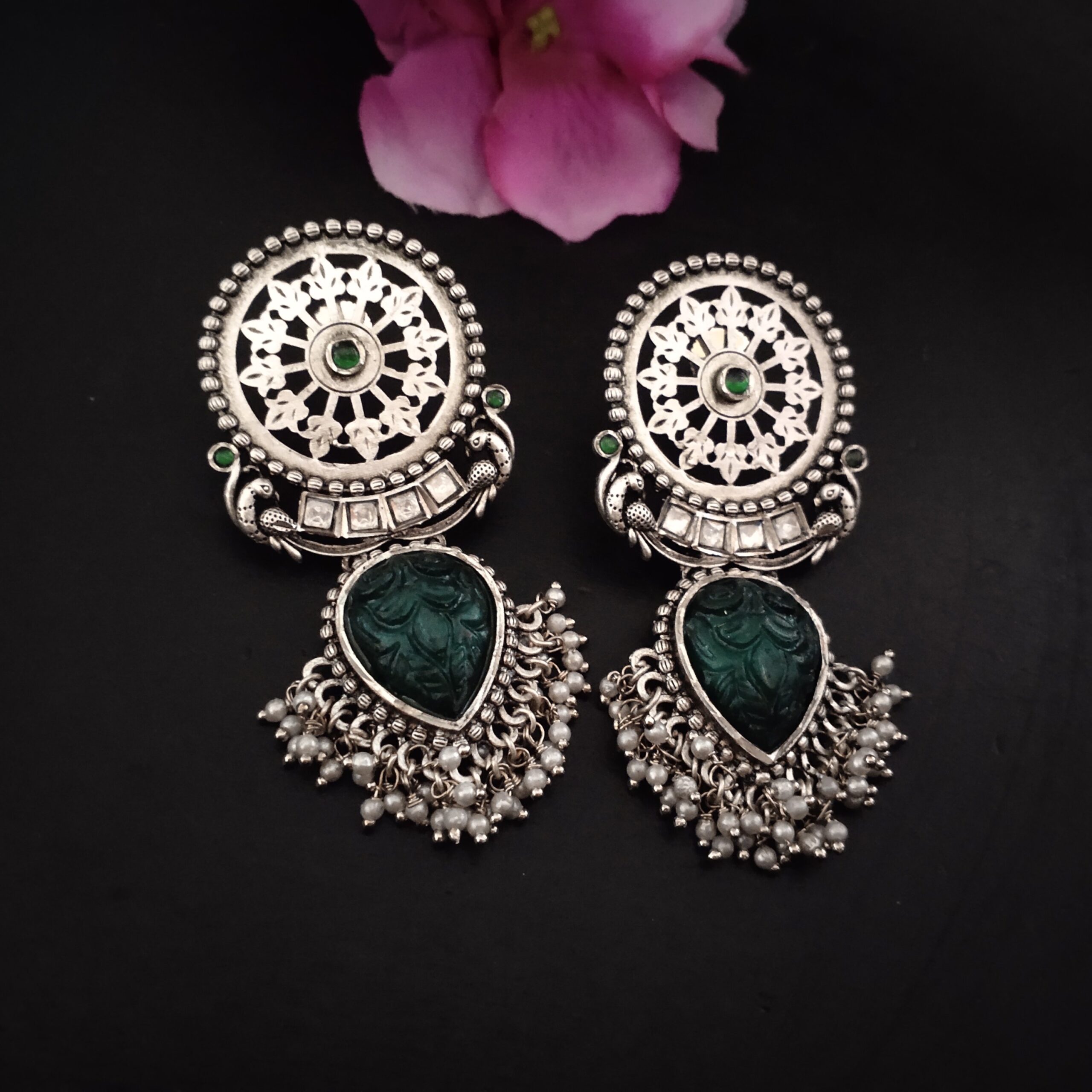 White colored Jaali drop – G 4 - The Desi Soul